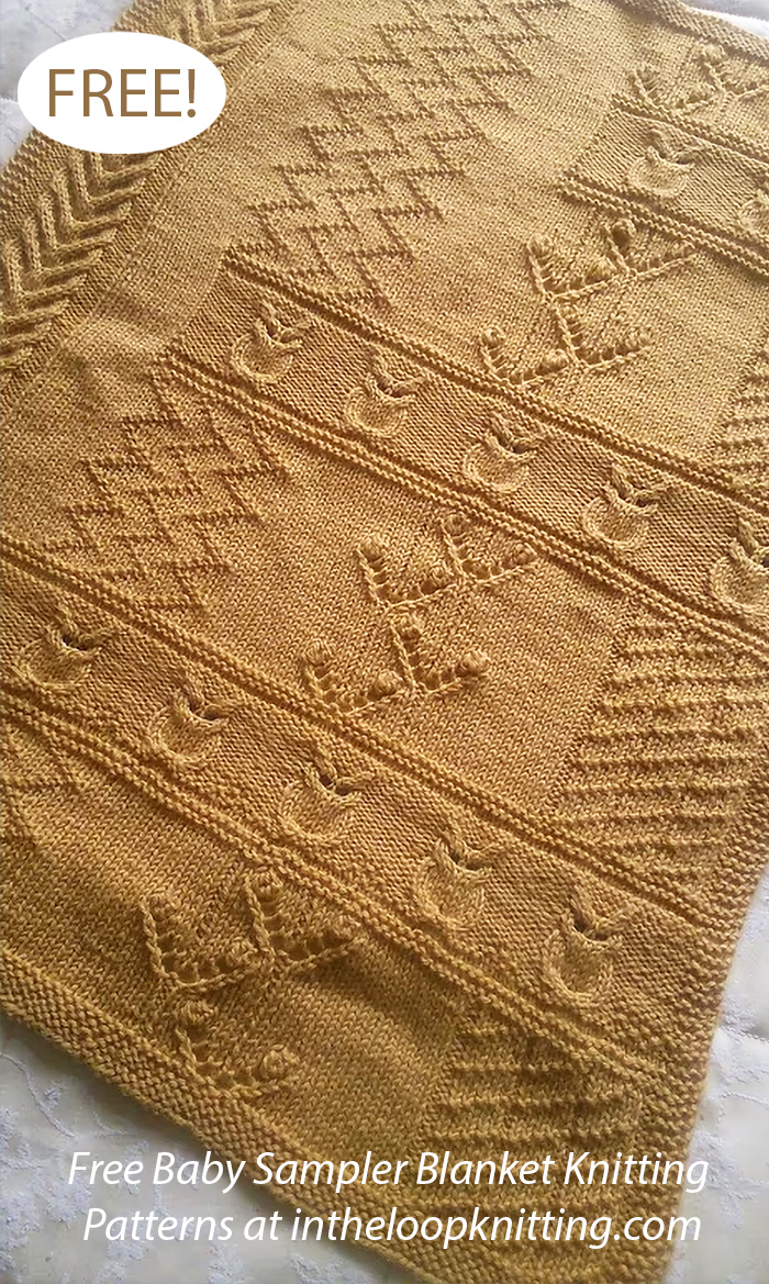 Sampler Baby Blanket Knitting Patterns- In the Loop Knitting